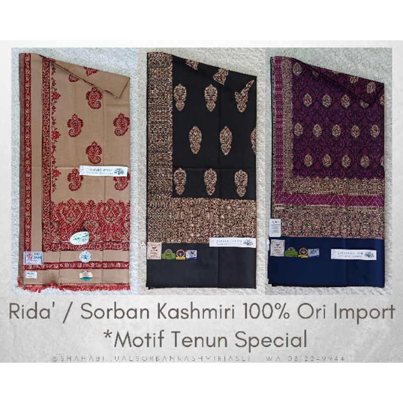 Jual Promo Surban Kashmiri Tenun | Rida Kashmir Habib | Ridak Kashmiri ...