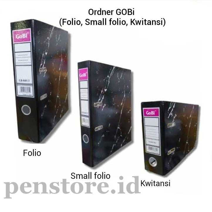 Jual (pcs) Ordner GOBI Folio / Small Folio / Kwitansi - Ordner hitam ...
