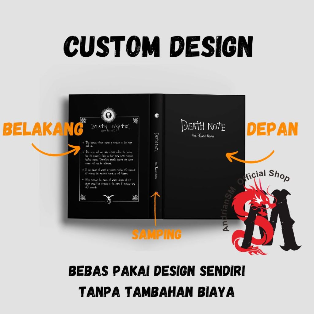Jual Buku Catatan Notebook Hardcover ( CUSTOM DESIGN ) A5 100 Lembar HVS Bookpaper | Shopee ...