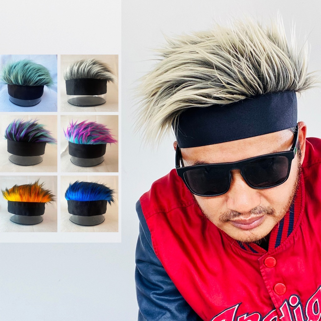 Jual Topi Rambut Palsu Pria Dewasa, Topi Wig, Rambut Palsu Pria, Wig ...