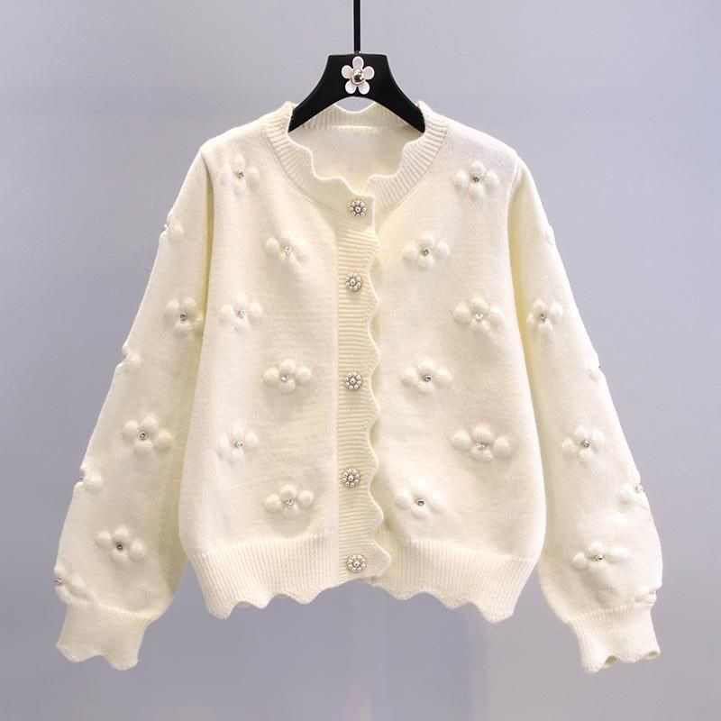 Jual JOVELINE - CARDIGAN BUNGA FLOWER KOREA KNIT IMPORT SWEATER RAJUT ...