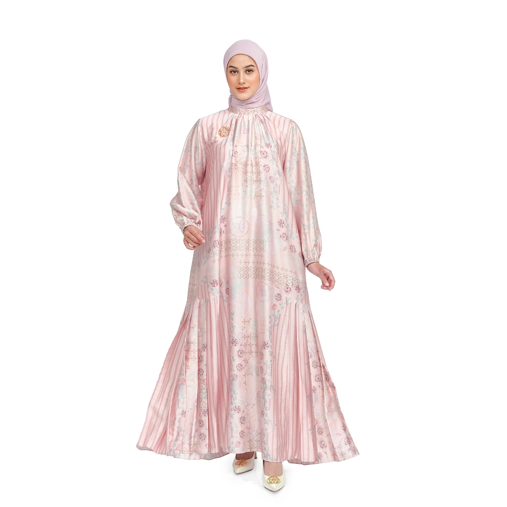 Jual Nada Puspita - Erde Pleated Dress - Pink | Shopee Indonesia