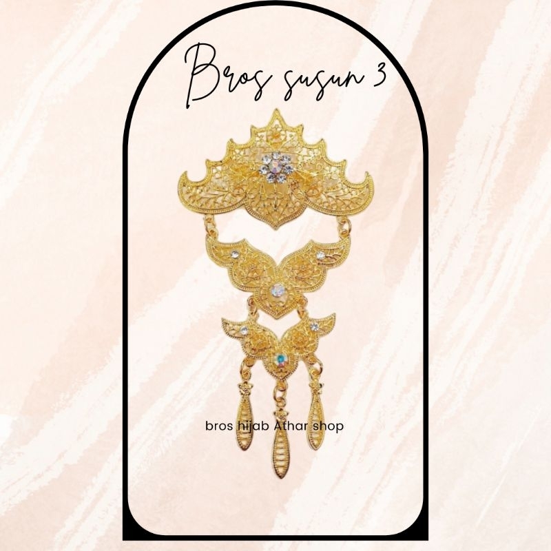 Jual Bros Kebaya Gold Emas Perak Kutubaru 3 Susun Bross Kutu Baru ...