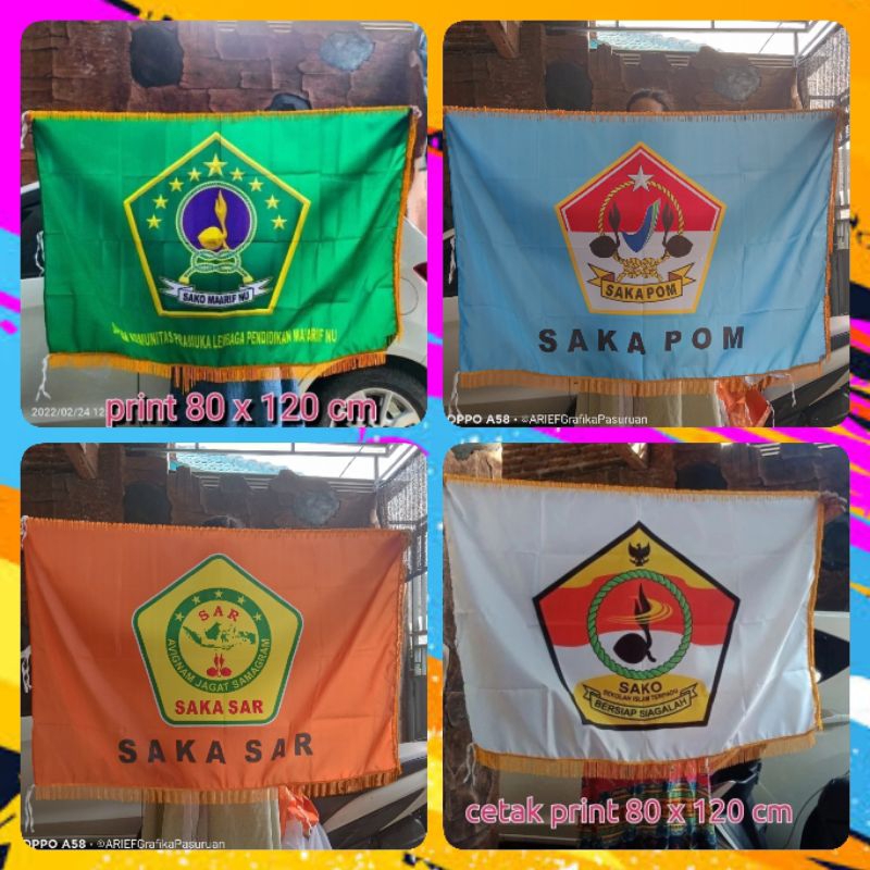 Jual Bendera Pramuka sit saka SAR pom sakoma Sako maarif | Shopee Indonesia
