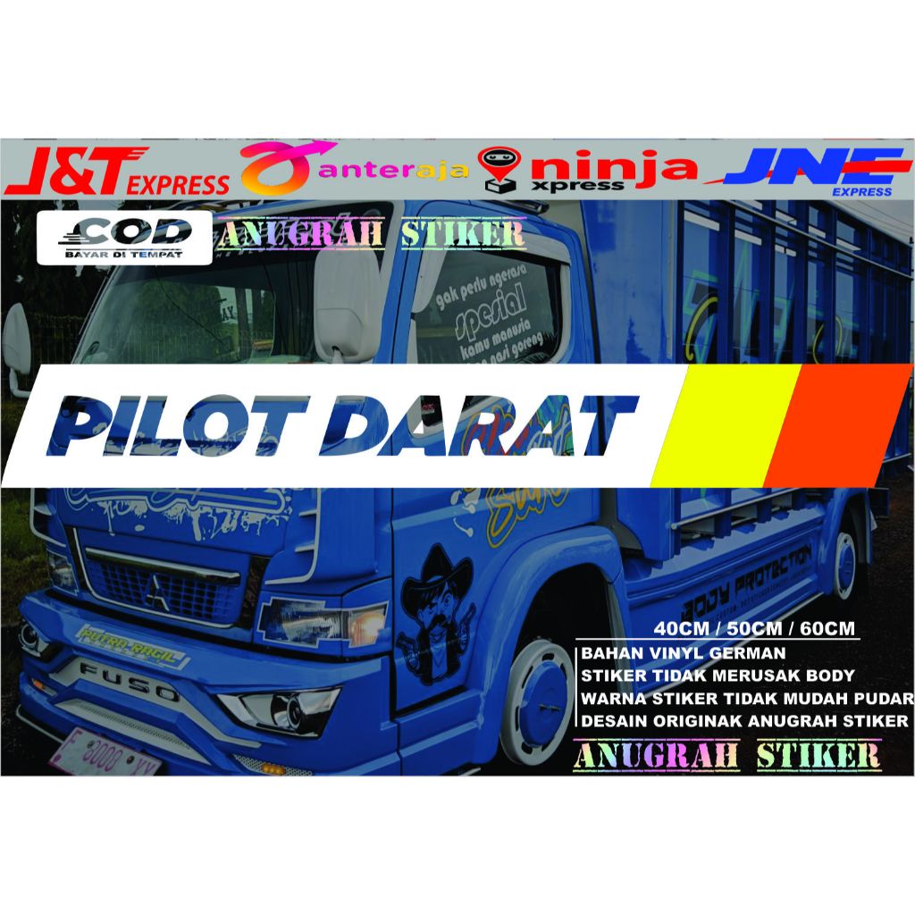 Jual [PROMO] STICKER STRIP KACA PILOT DARAT CUTTING UNTUK KACA DEPAN ...