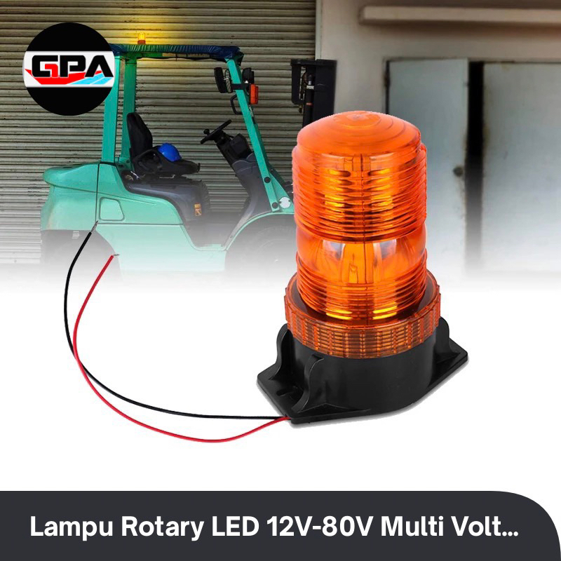 Jual Lampu Rotary LED Beacon Mini Forklift Kedip Blitz Emergency DC 12V ...