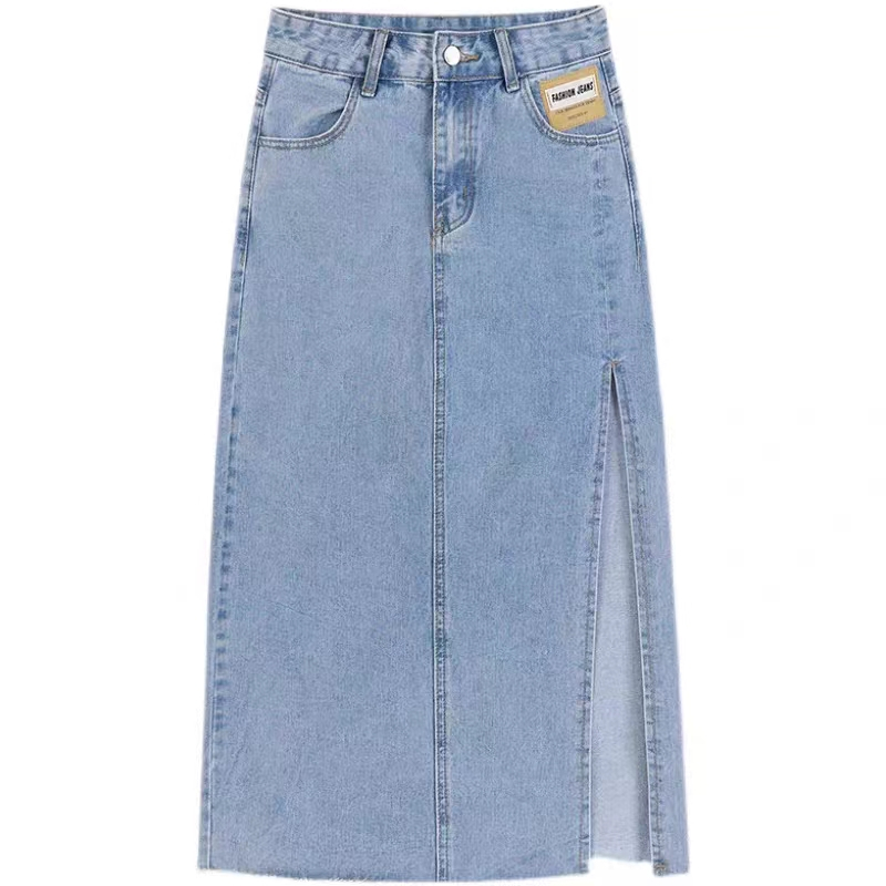 Jual 【meissi.id】ROK JEANS biru/biru tua rok jeans wanita jumbo rok ...