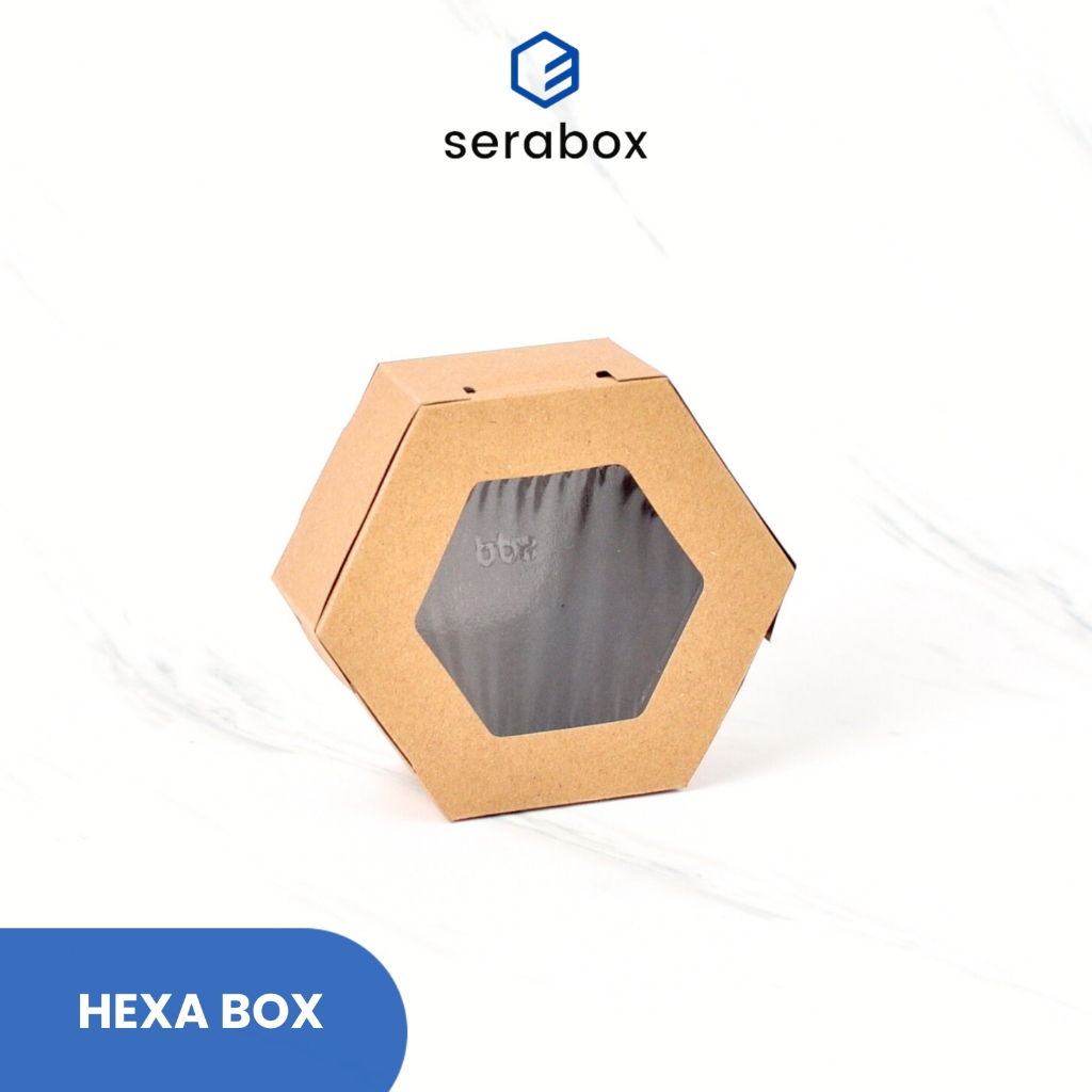 Jual Hexa Box Window / Box Coklat Kraft Hexa 12x10.5x5cm @25pcs ...
