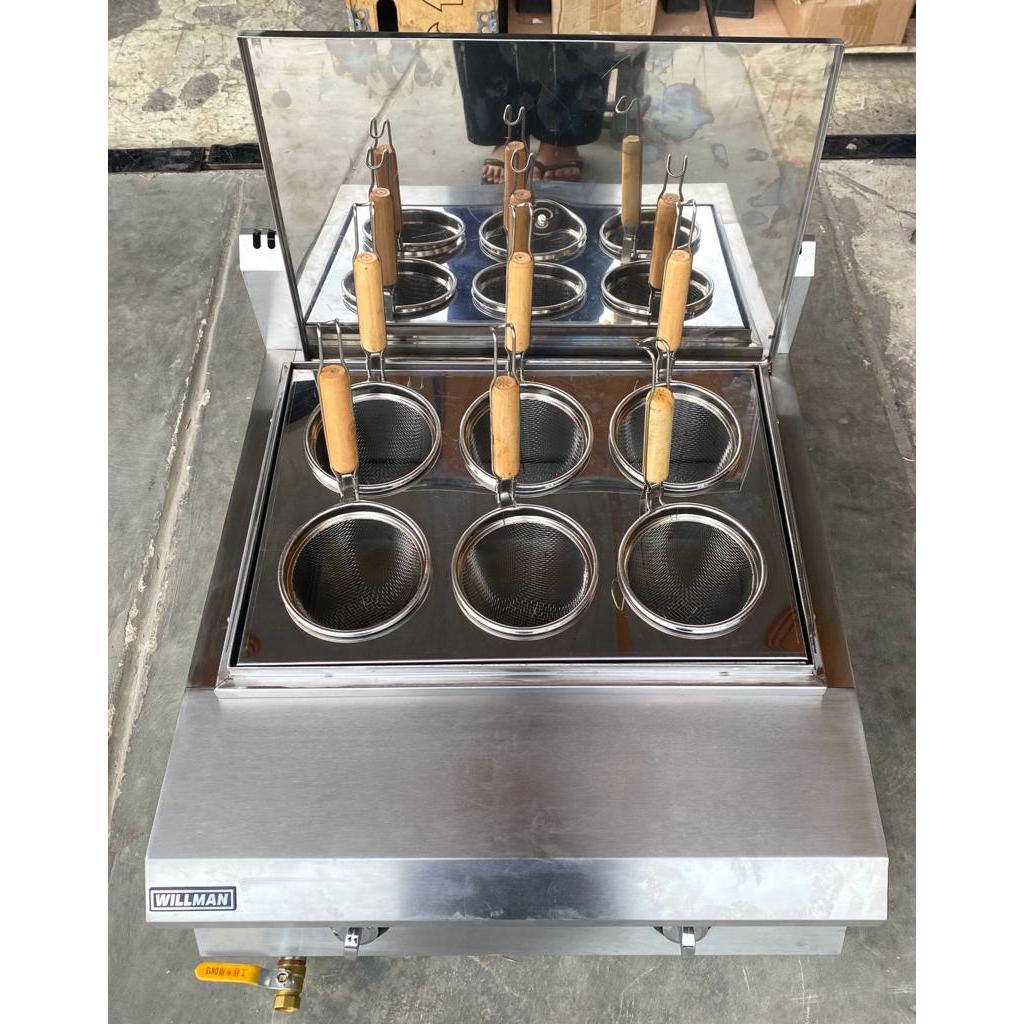 Jual Counter Top Gas Noodle Cooker Kompor Rebus Mie Pasta 6 Tungku WILLMAN | Shopee Indonesia