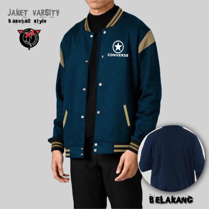 Jual JAKET BASSEBAL VARSITY CONVERSE / BASSEBAL KEREN / BASSEBAL JUMBO ...