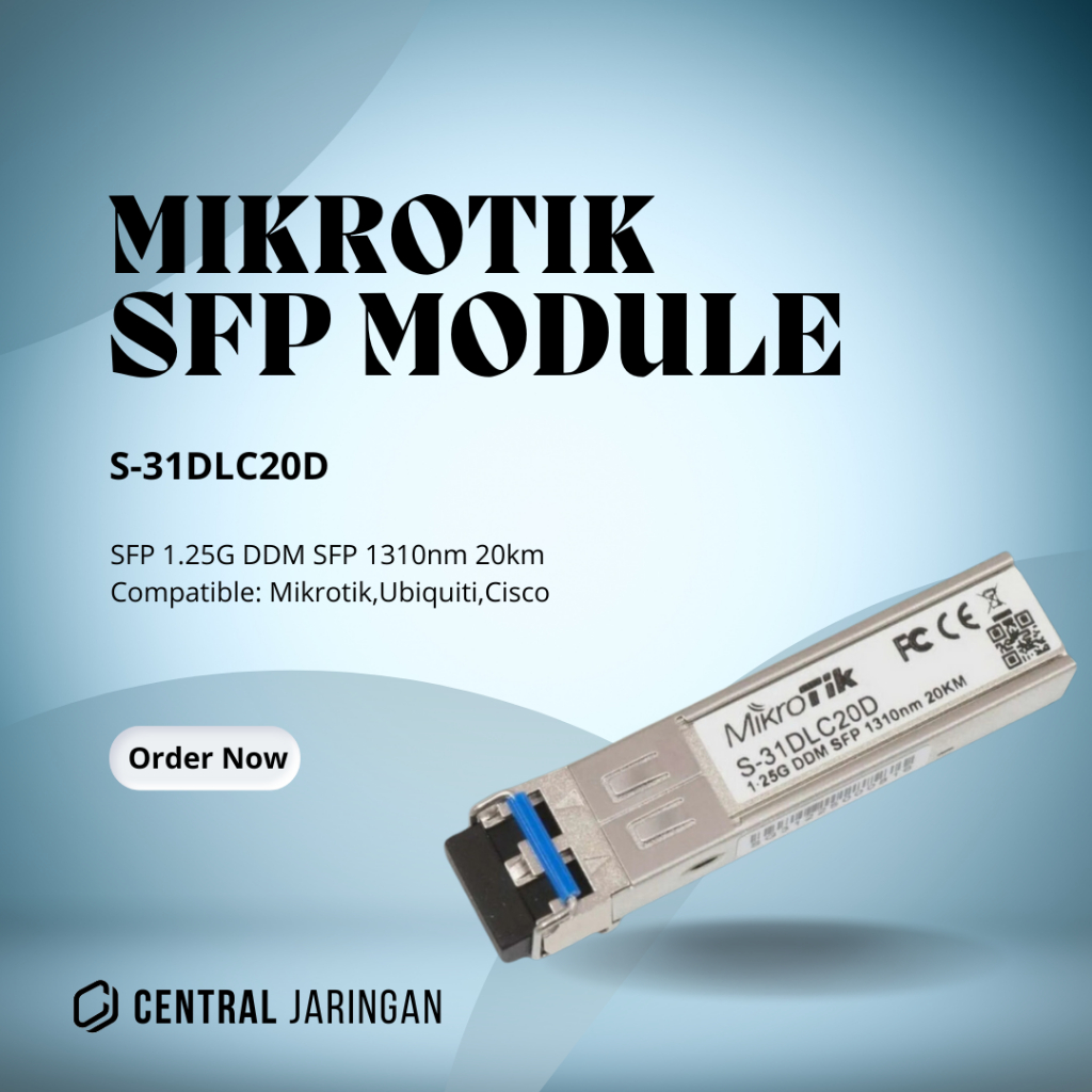 Jual Mikrotik S-31DLC20D|SFP Transceiver Singlemode 20Km | Shopee Indonesia