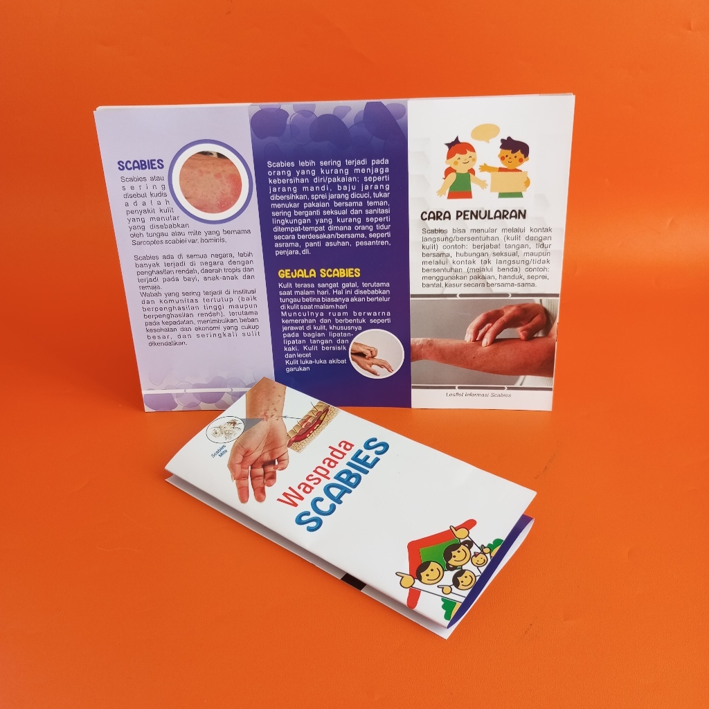 Jual Leaflet Waspada Scabies/ Leaflet Informasi Scabies/ Brosur ...