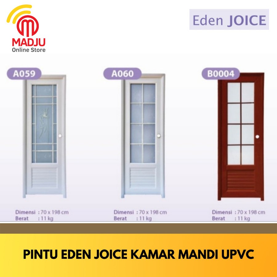 Jual Pintu Eden Joice Kamar Mandi UPVC - Ukuran 70 x 198 cm | Shopee Indonesia