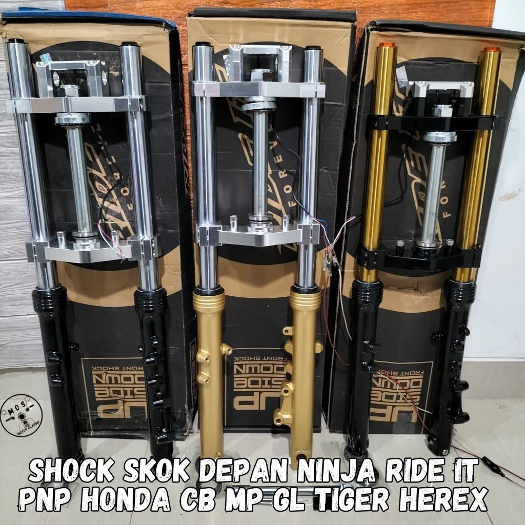 Jual Shock Skok Depan Ride it Ninja RR R AS Gold PNP Honda Gl MP Tiger ...