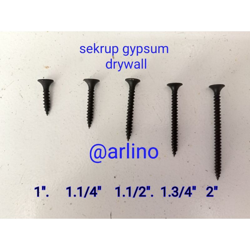 Jual sekrup gypsum / baut sekrup / drywall screw hitam awet | Shopee ...