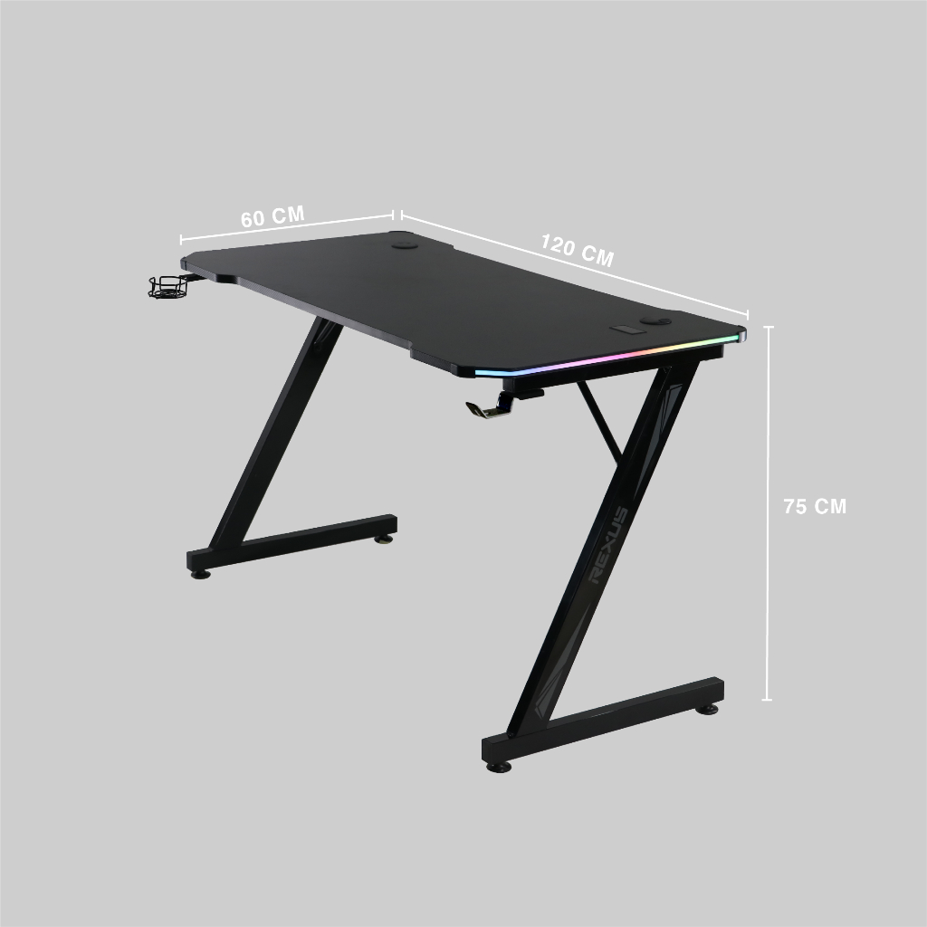 Jual Rexus Gaming Desk / Meja Gaming Dira RGB | Shopee Indonesia