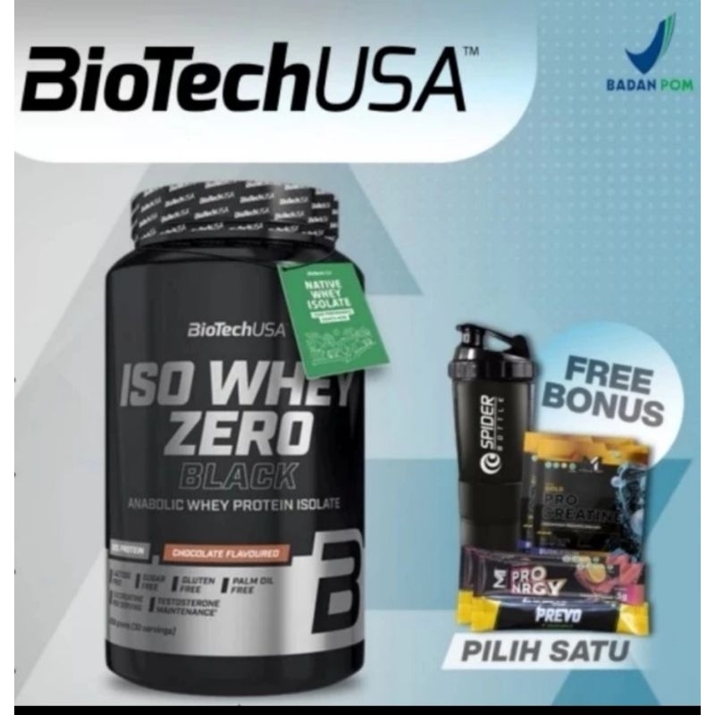 Jual BIOTECH USA ISO WHEY ZERO BLACK 100%whey isolate 2lbs bpom dan ...