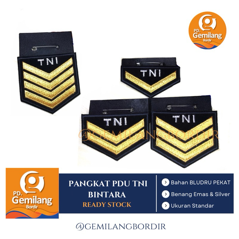 Jual HJI PANGKAT PDU TNI Pangkat Prada Pratu Praka Kopda Koptu Kopka ...