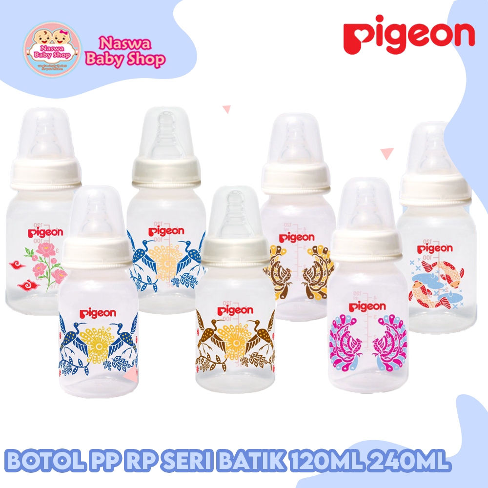 Jual Pigeon Botol PP RP Batik Series W/S Type Nipple 120ml 240ml ...