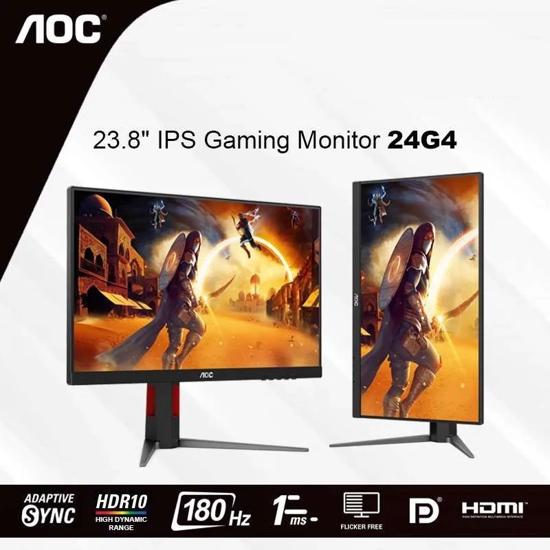Jual LED Monitor Gaming 24" AOC 24G4 FHD IPS 180Hz 1ms | Shopee Indonesia