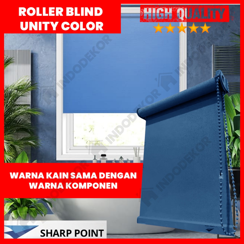 Jual Roller Blind Unity Color - Satu Warna Merk Sharp Point / Tirai ...