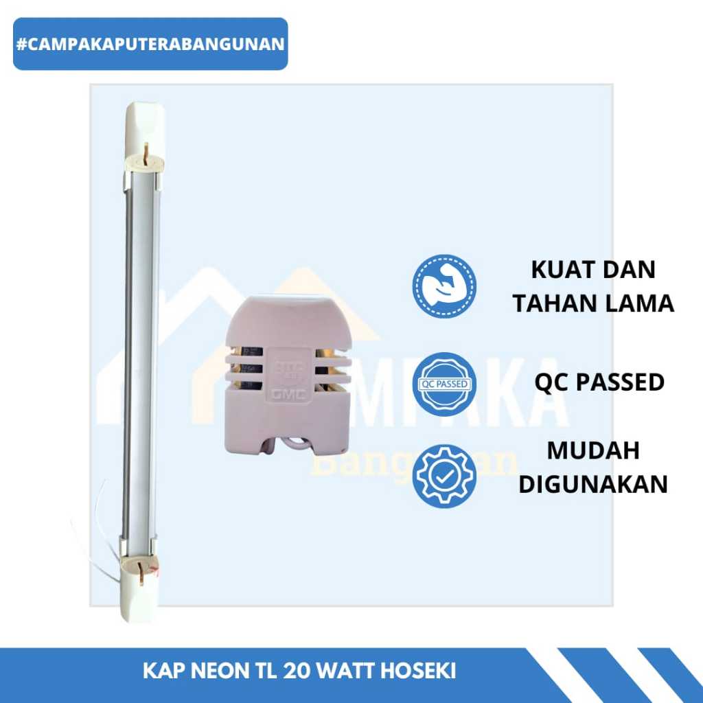 Jual Kap Lampu Neon TL 20 WATT HOSEKI | Shopee Indonesia