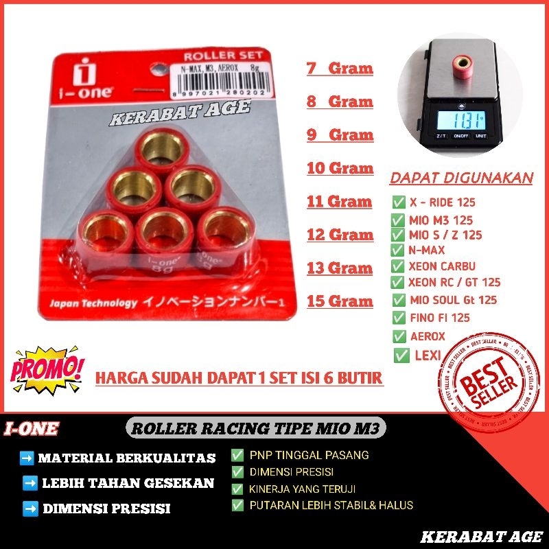 Jual ROLLER ROLER LOLER RACING ( M3 ) NMAX AEROX MIO M3 FINO 125 LEXI ...