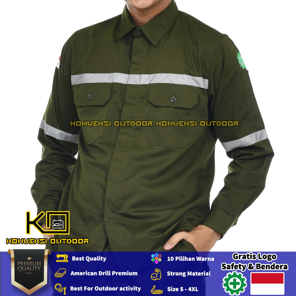 Jual BAJU KEMEJA SERAGAM ATASAN WEARPACK SAFETY K3 TAMBANG PROYEK ...
