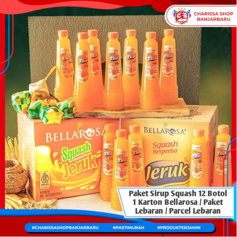 Jual Paket Sirup Squash 12 Botol 1 Karton Bellarosa / Paket Lebaran ...