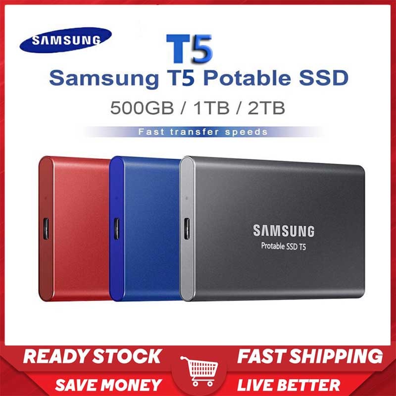 Jual Samsung External Hard Drive T5 2TB 1TB Portable Desktop | Shopee ...