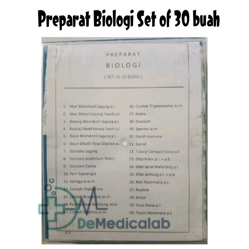 Jual Preparat Biologi Set of 30 buah | Shopee Indonesia