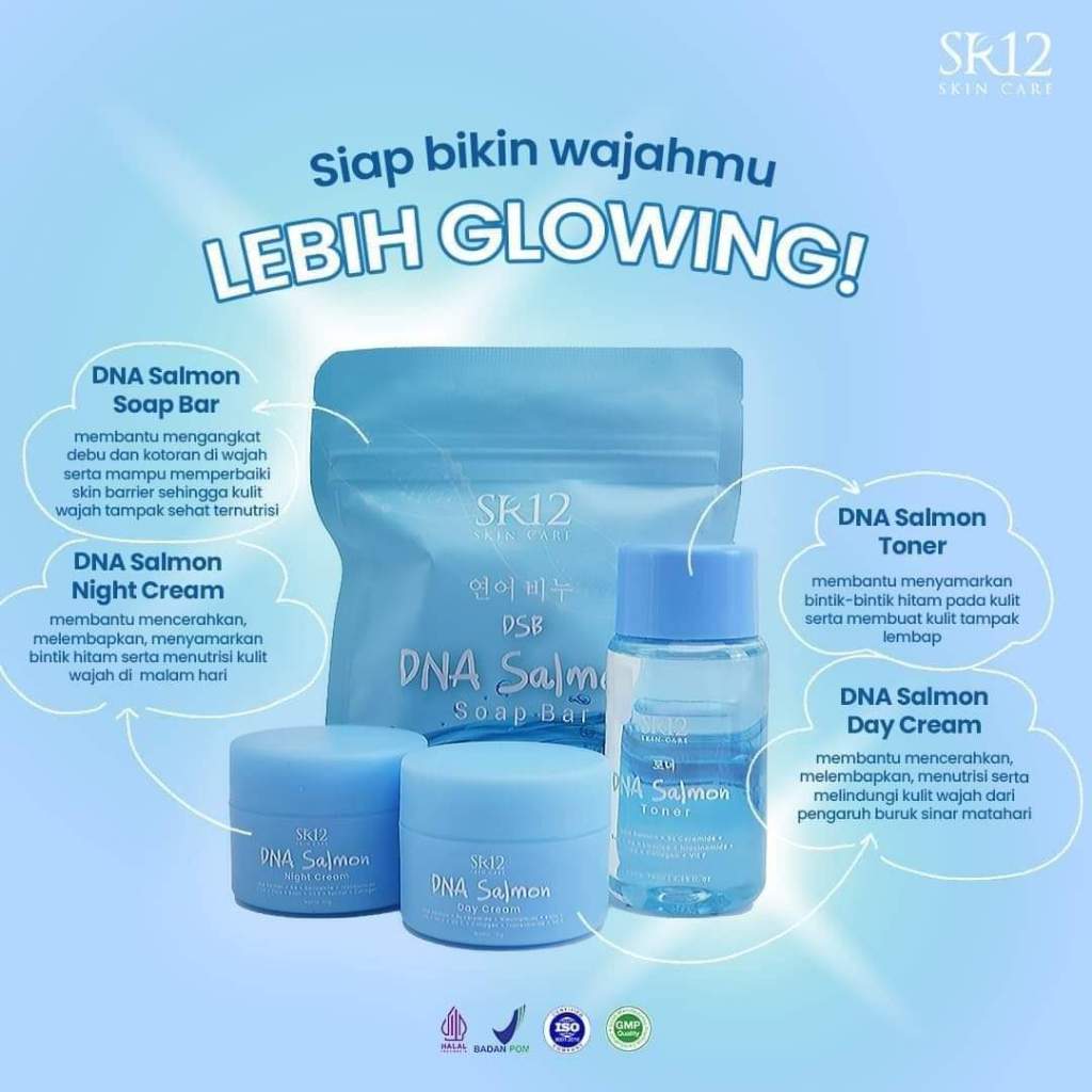 Jual PAKET DNA SALMON SR12 SKINCARE | Shopee Indonesia