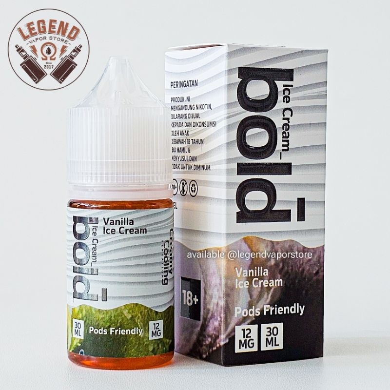 Jual SALT NIC - LIQUID BOLD Vanilla Ice Cream 30ML 12MG AUTHENTIC ...