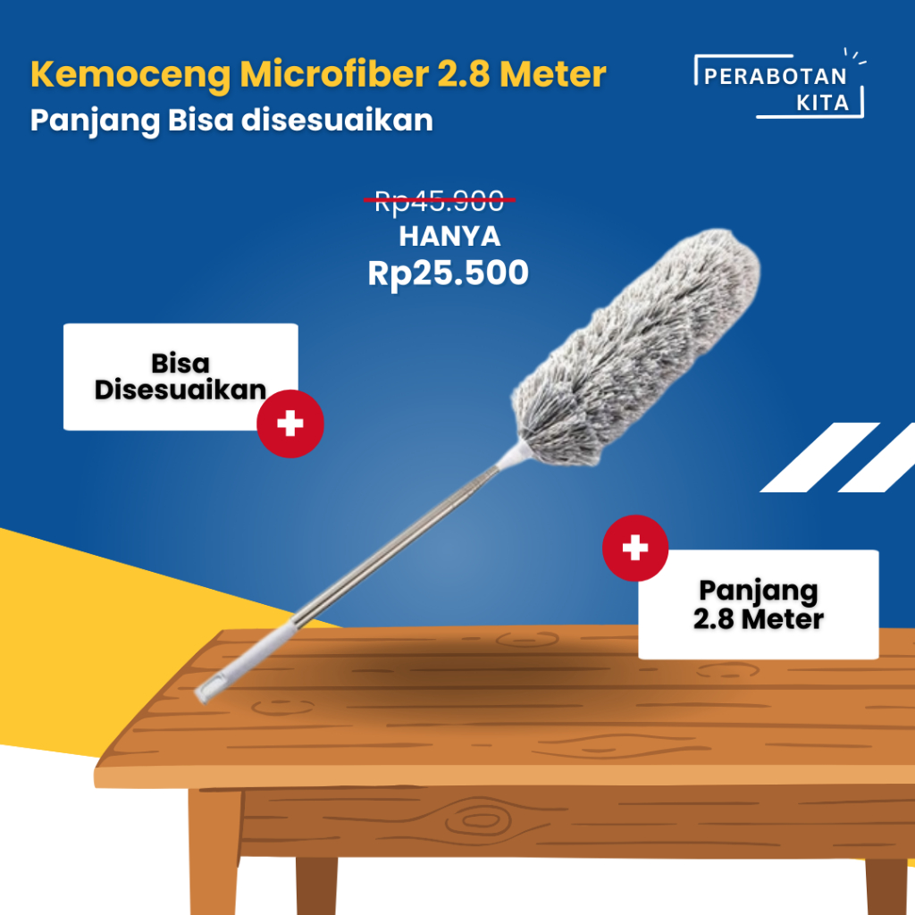 Jual perabotankita.id Kemoceng Microfiber 280cm Tarik Tekuk Panjang ...