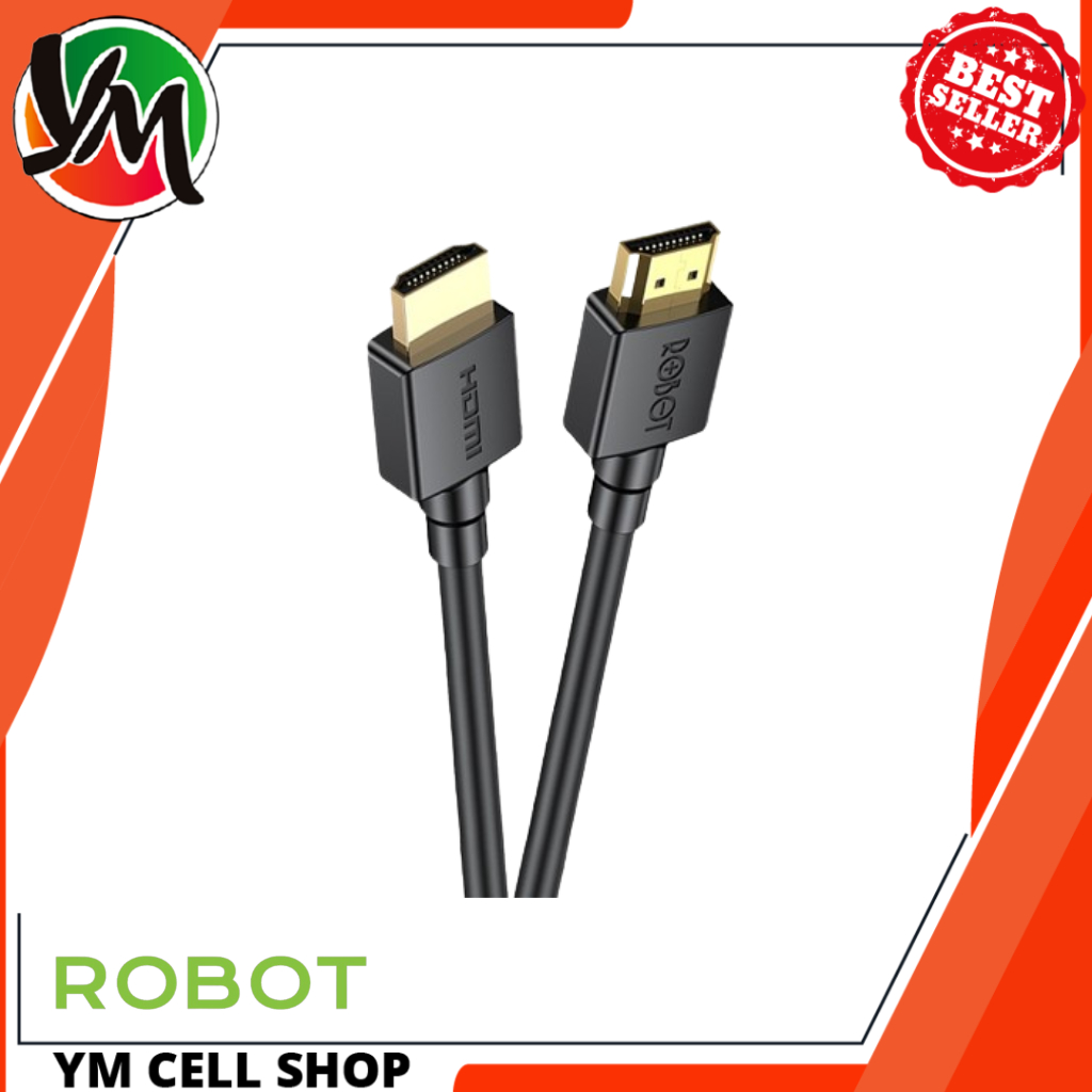 Jual KABEL HDMI ROBOT RFH02 2METER Round cable untuk HDTV LCD Projector ...
