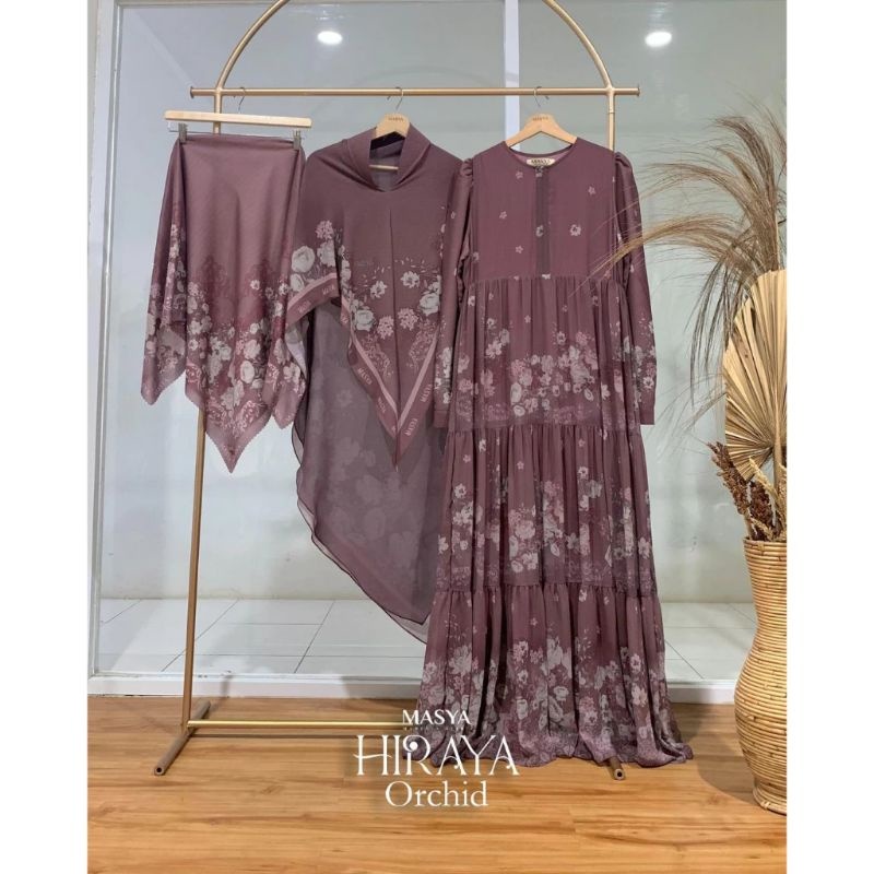 Jual Set Gamis Dress Ceruty Babydoll Printing Premium Syari Branded ...