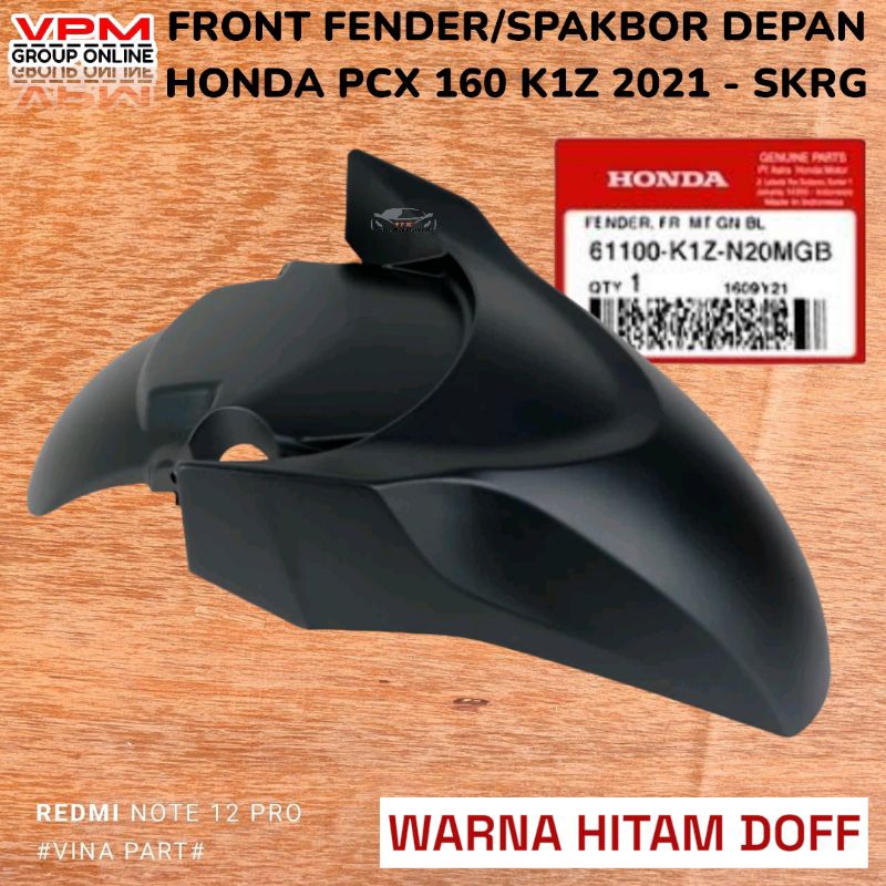 Jual spakbor depan pcx 160 K1Z hitam doff 2021 2022 2023 2024 | Shopee ...