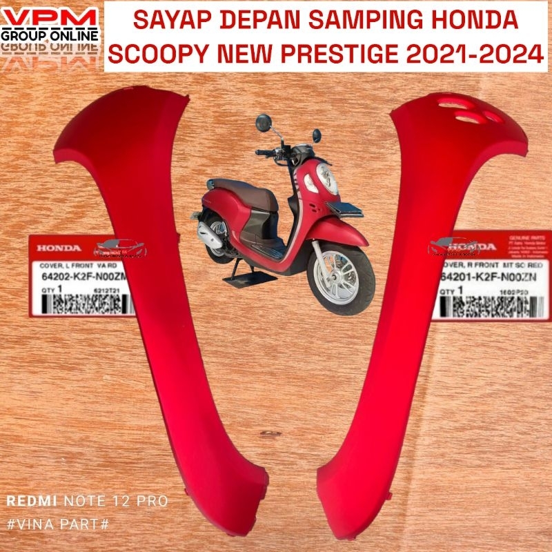 Jual sayap kanan kiri scoopy new K2F 2021 2022 2023 2024 Prestige merah ...