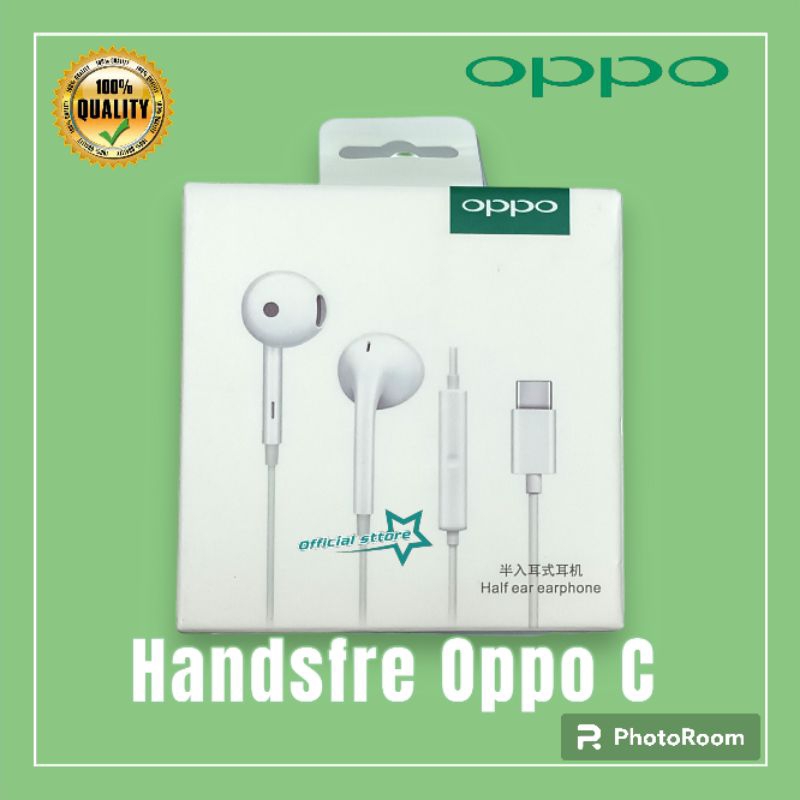 Jual Headset Earphone Oppo Type C ORIGINAL 100% | Shopee Indonesia