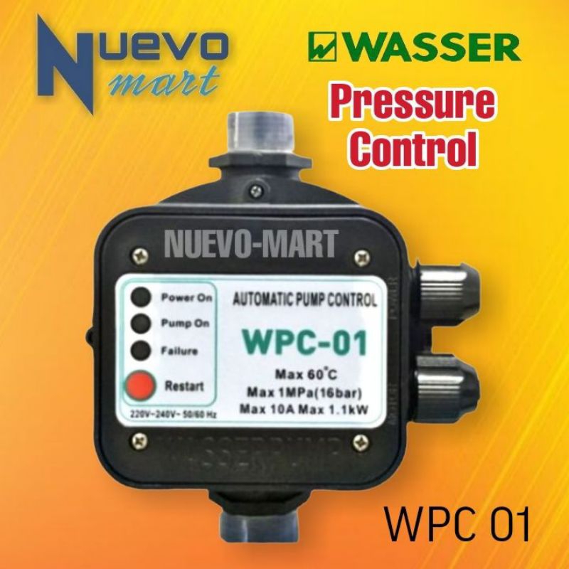 Jual Switch Otomatis Pompa Air WASSER WPC 01 Pressure Control APC Pompa ...