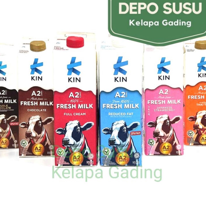 Jual C6369 Susu Kin Pasteurisasi Freshmilk 1 litter Full Cream Coklat Reduced Fat Thai Tea Segar ...