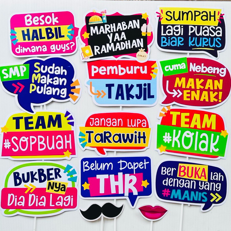 Jual BUKBER TAKJIL RAMADHAN PROPS PHOTOBOOTH PUASA | Shopee Indonesia