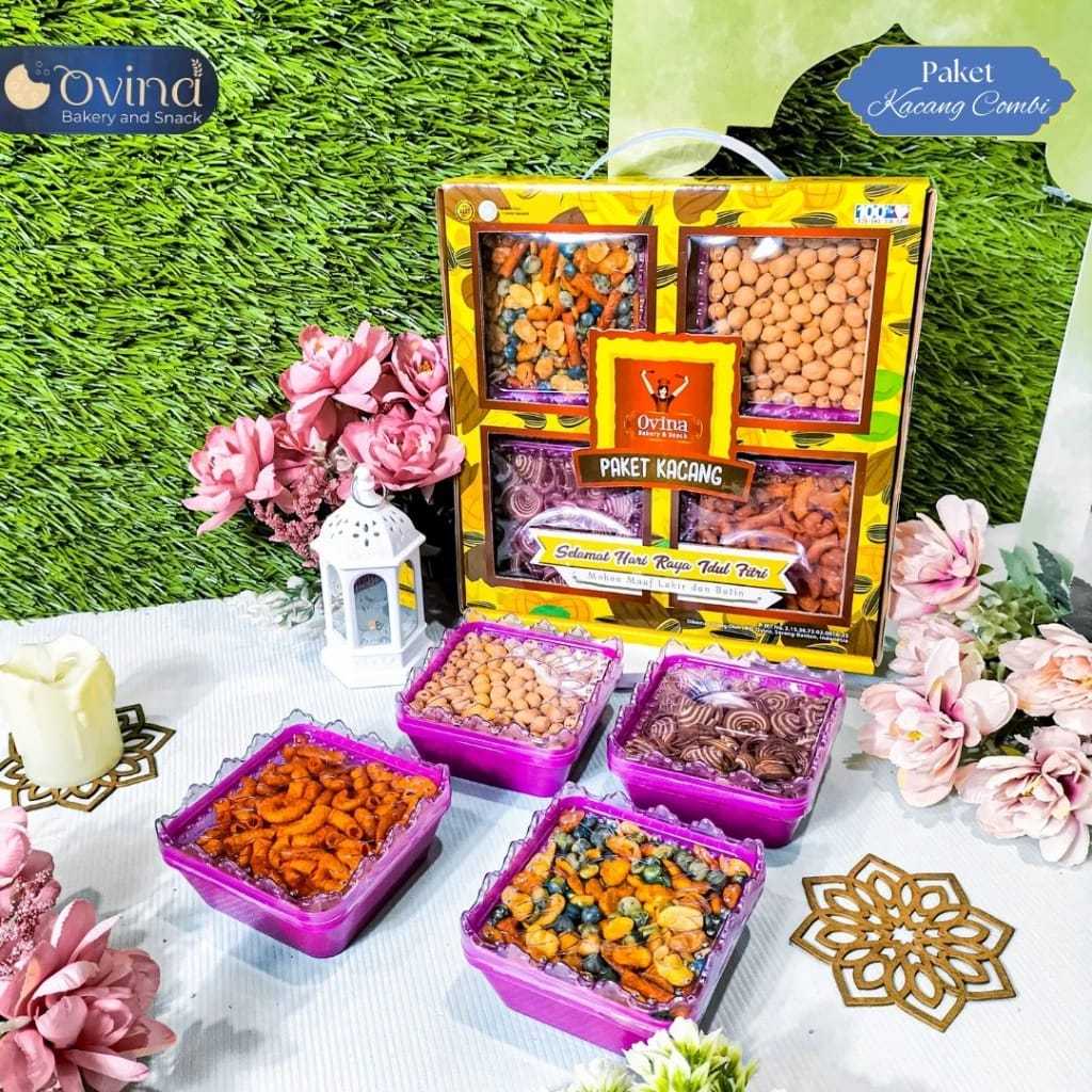 Jual OVINA PAKET KACANG COMBI/Paket Kue Lebaran/Bingkisan Lebaran/Snack ...
