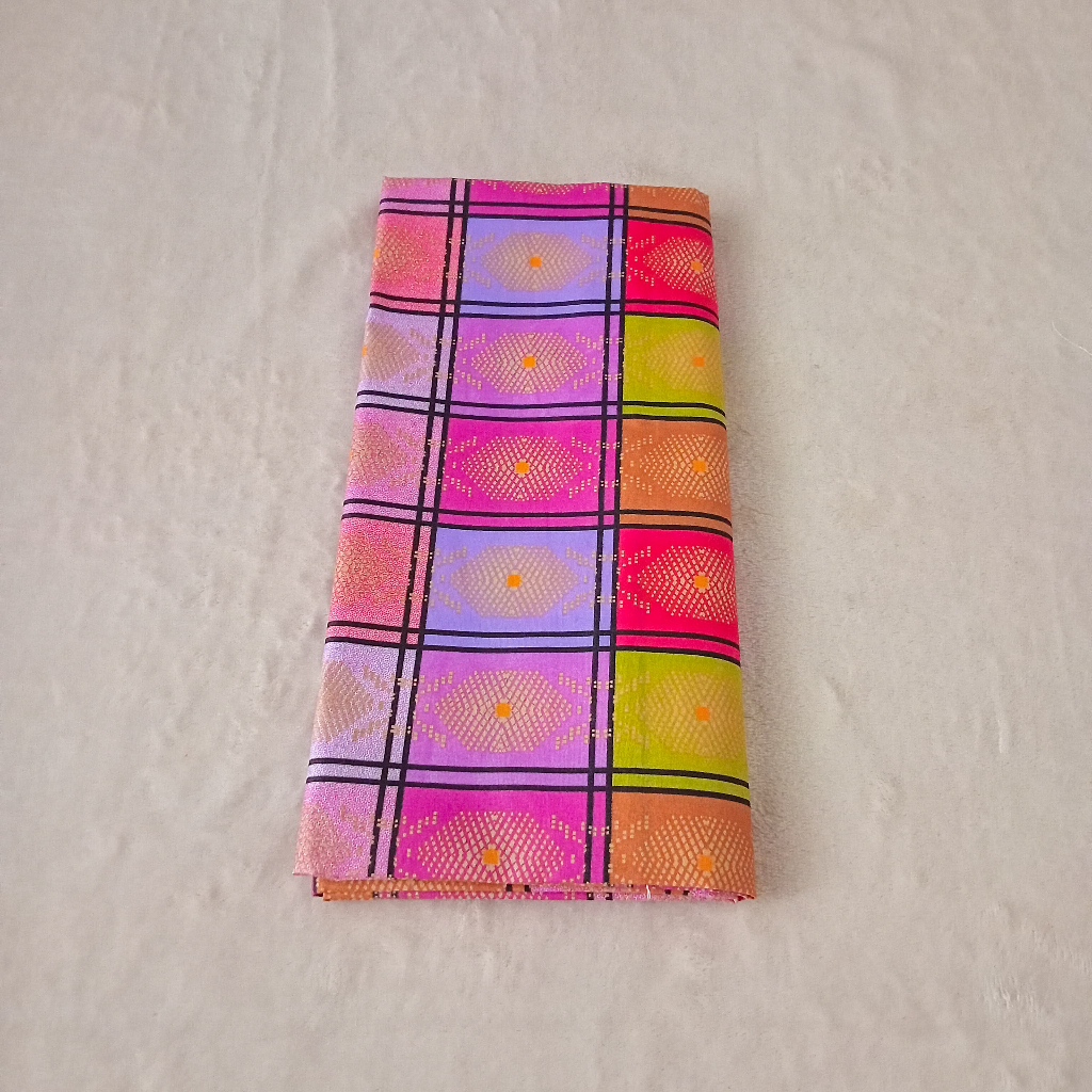 Jual Sarung Bugis Adat Makasar Kotak Printing / Sarung Baju Bodo ...