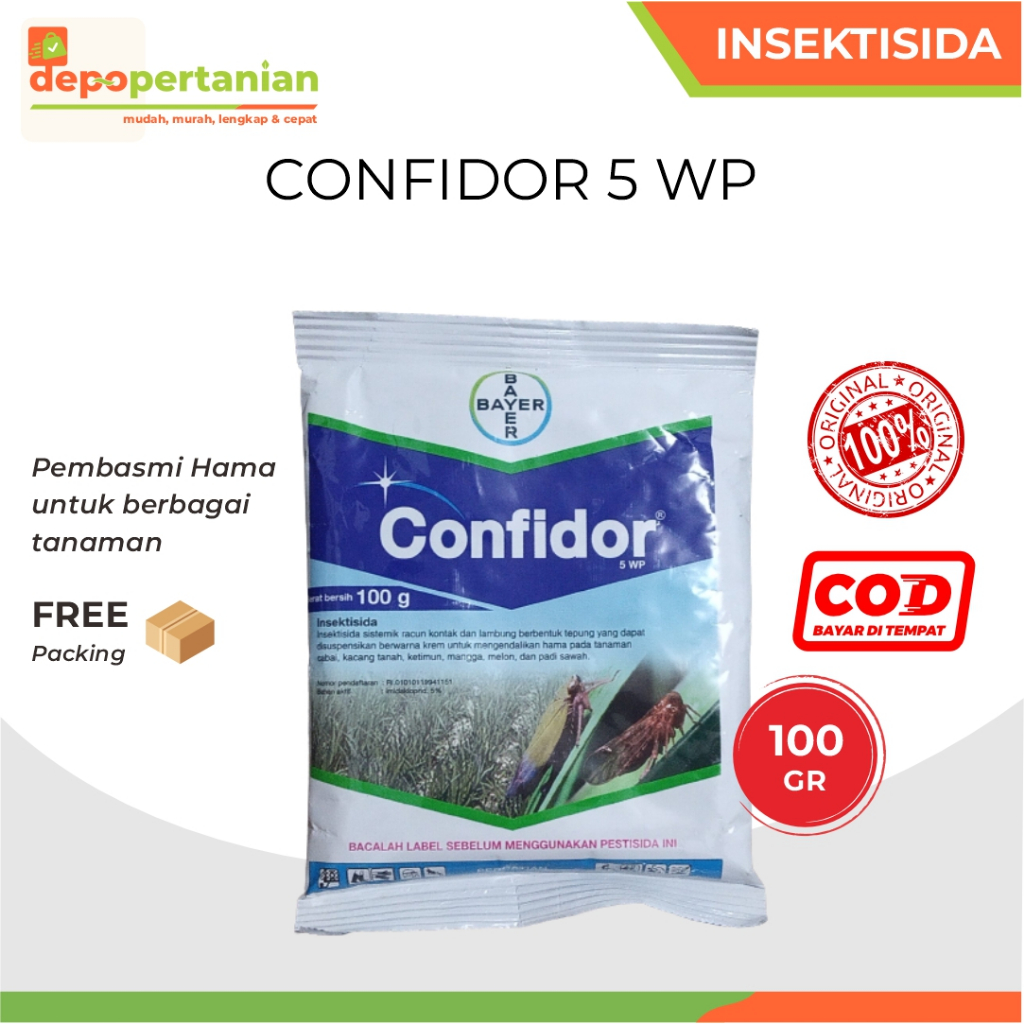 Jual Insektisida Confidor 5 WP 100 gram Imidakloprid Obat Pembasmi ...