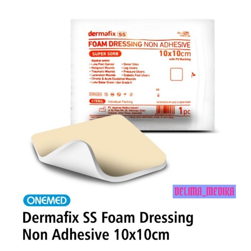 Jual DERMAFIX Foam SS Dressing Non Adhesive 10 x 10cm Onemed / Foam ...