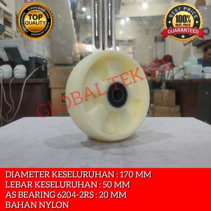 Jual Roda hand pallet 3 ton Nilon 170 x 50 mm Roda Hand Pallet 170 X 50 ...