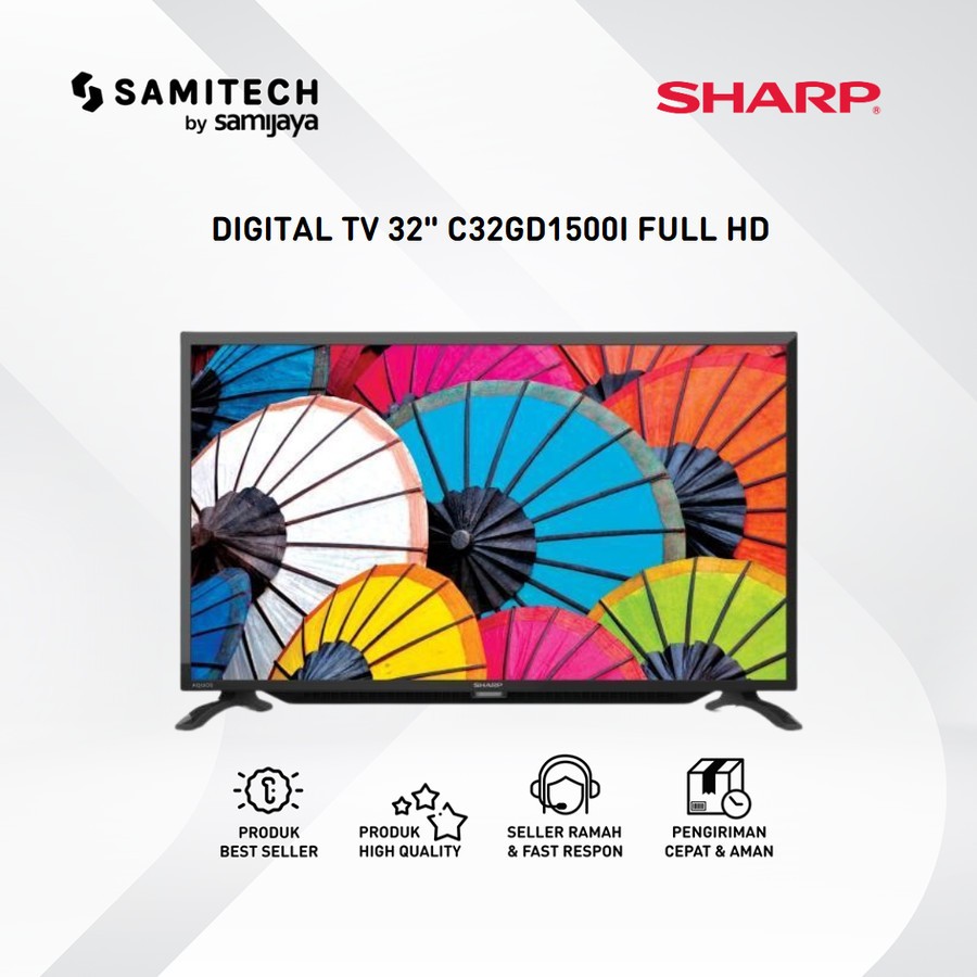Jual TV Led SHARP 32" C32GD1500I Digital TV Full HD | Shopee Indonesia