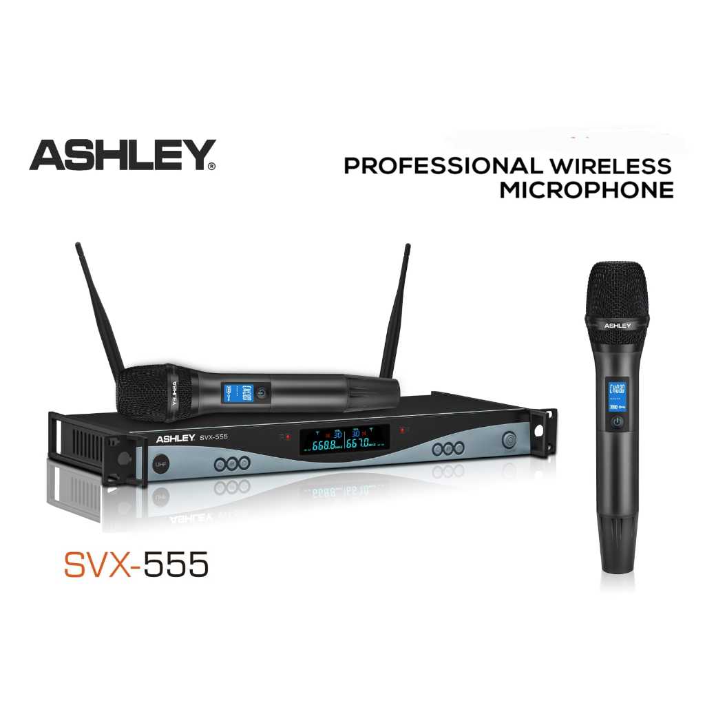 Jual Ashley mic wireless Ashley SVX 555 wireless microphone | Shopee ...