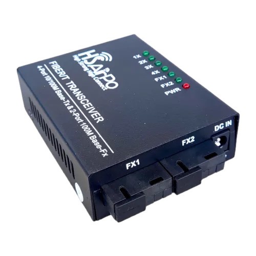 Jual Media Converter HSAirPo - CM2F4E-Poe POE 2FO 4LAN | Shopee Indonesia